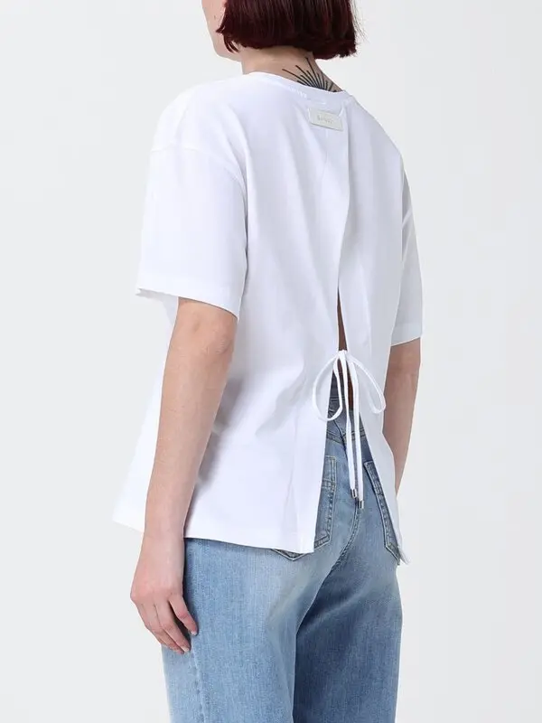Barbour Cotton T-shirts With Laces - White