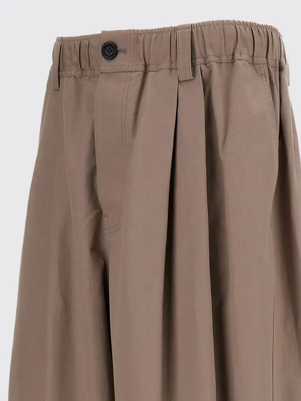 Marni Wide-leg Cotton Trousers With Elasticated Waist And Cuffs