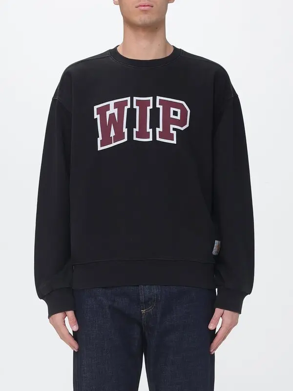 Carhartt Work In Progress Cotton Crewneck Sweatshirt With Logo - Grey 1