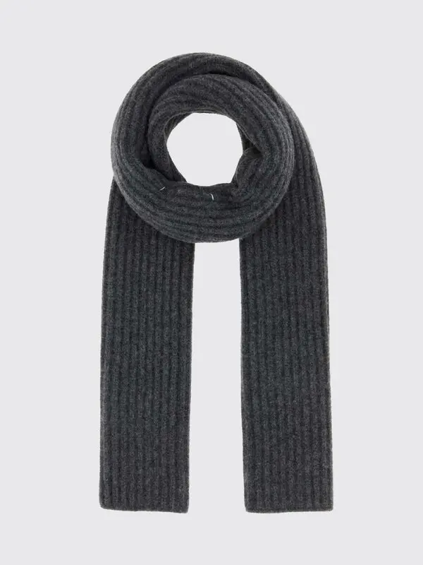 MAISON MARGIELA Ribbed Virgin Wool Scarf - Grey