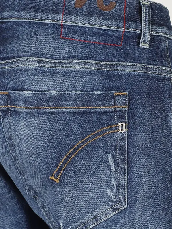 DONDUP Slim Fit Distressed Denim Jeans