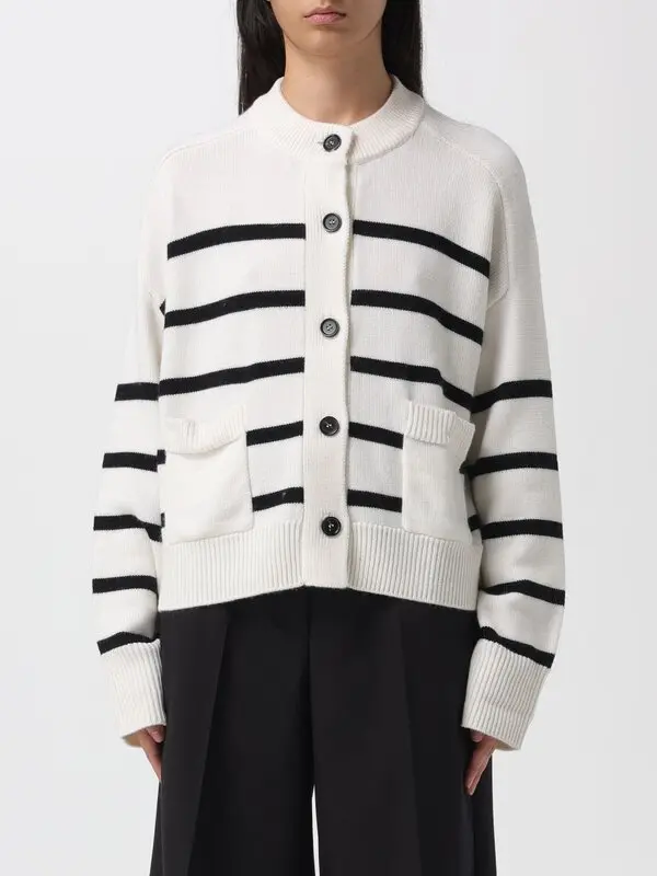 MEIMEIJ Striped Button-up Cardigan