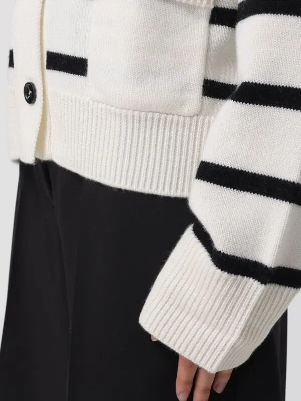 MEIMEIJ Striped Button-up Cardigan
