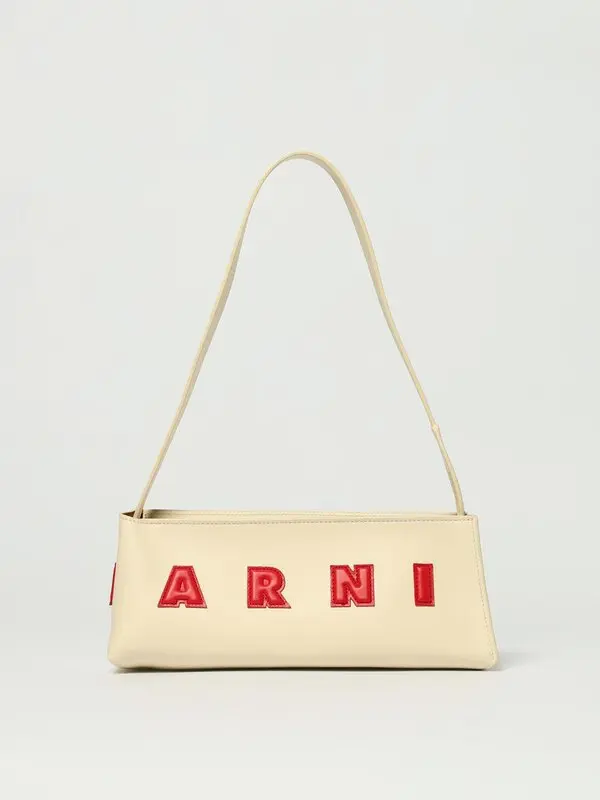 Marni Leather Shoulder Bag - Ivory