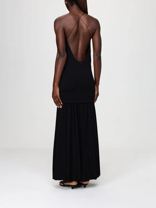 Jacquemus Long Draped Dress - Black