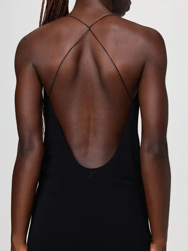 Jacquemus Long Draped Dress - Black