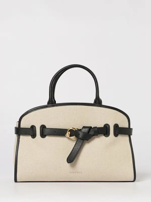 COCCINELLE Sabine Cotton Canvas Bag - Black