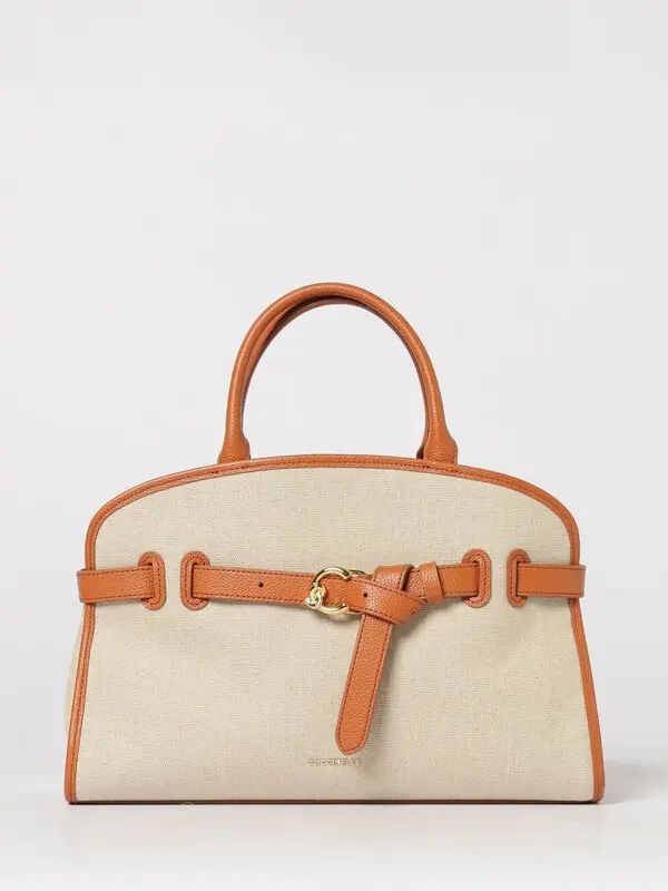 COCCINELLE Sabine Cotton Canvas Bag - Brick Red
