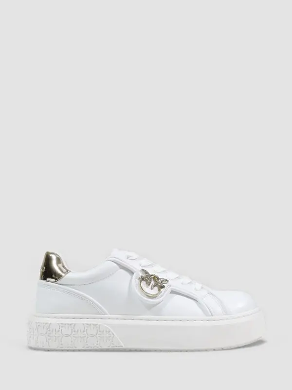 Pinko Trainers With Embellished Detail - White