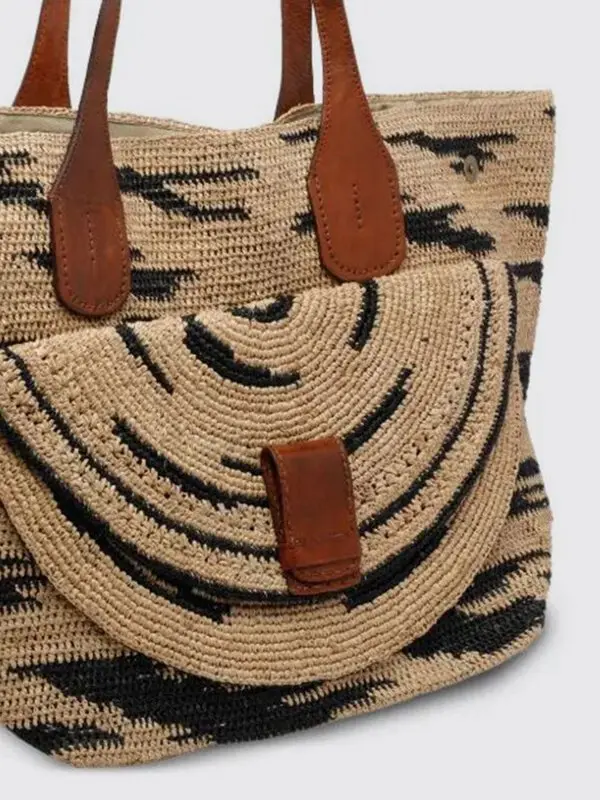 IBELIV Laza Ii Jacquard Raffia Tote Bag