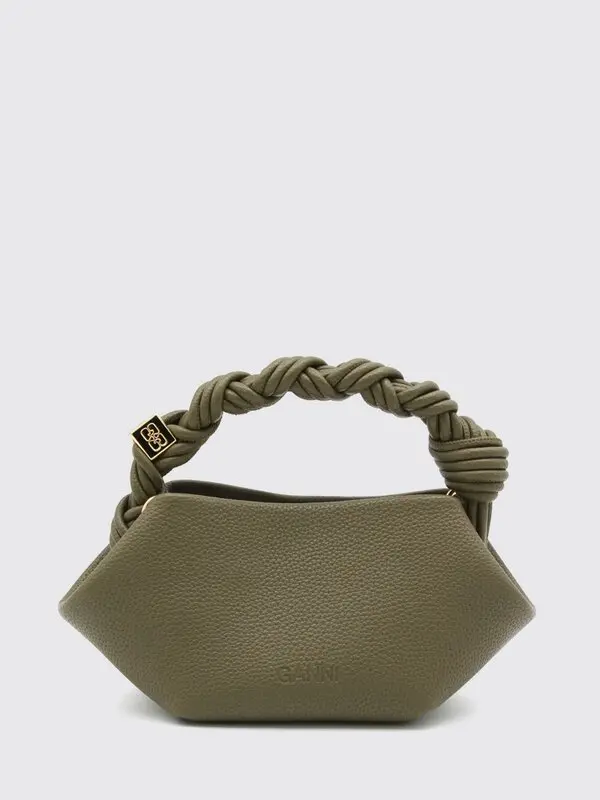 GANNI Butterfly Mini Recycled Leather Handbag With Braided Handle