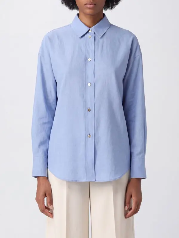 Max Mara Long-sleeve Cotton Shirt - Blue