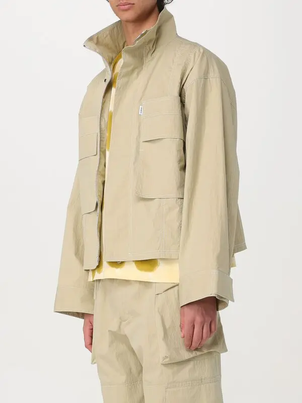BONSAI Contrast Stitch Utility Jacket - Cream