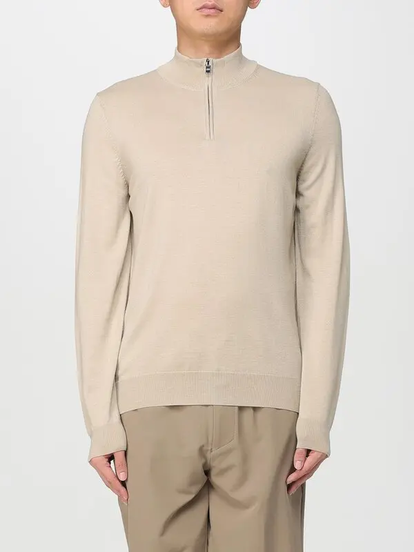 BOSS Quarter Zip Pullover - Beige