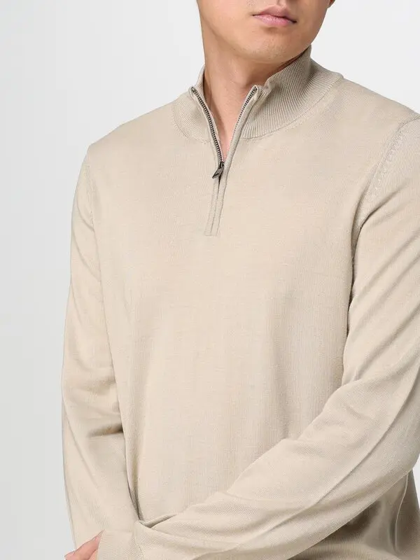 BOSS Quarter Zip Pullover - Beige