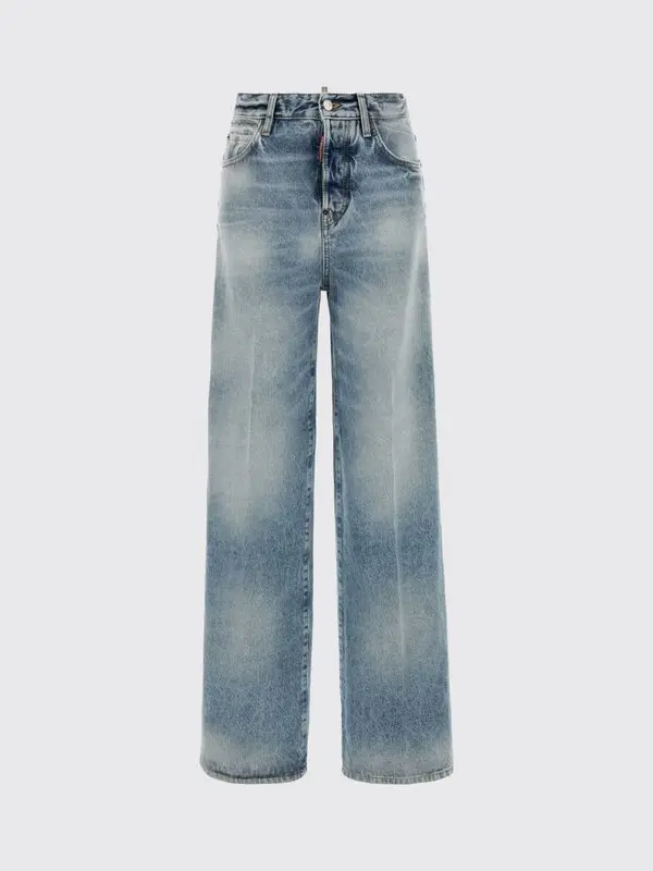 Dsquared2 Cotton Denim Straight Jeans