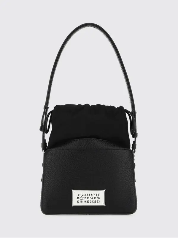 MAISON MARGIELA 5ac Bucket Bag In Grained Leather And Canvas