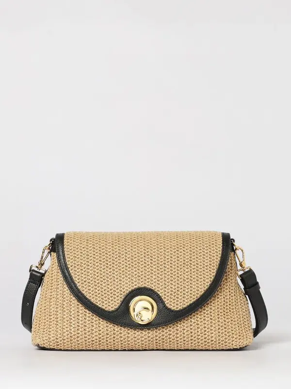 COCCINELLE Nikla Raffia Crossbody Bag - Black