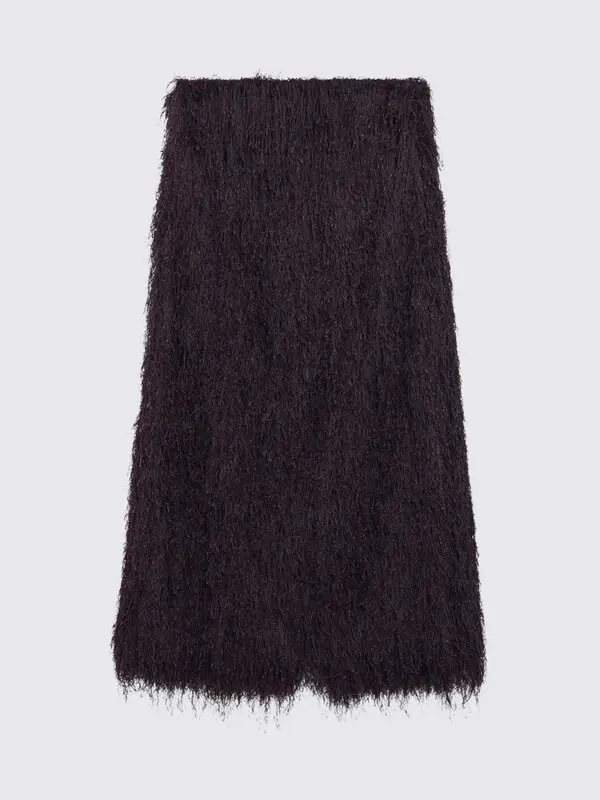 Dries Van Noten Fringed Midi Skirt - Violet