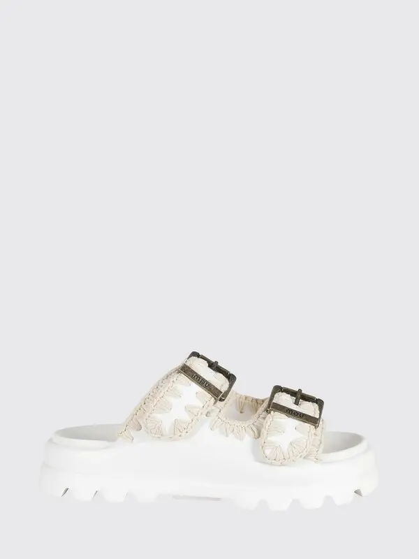Mou Eva Sandals With Contrast Stitching