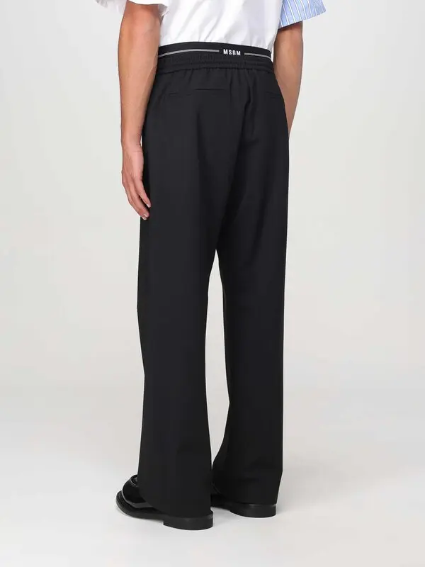 MSGM Wide-leg Trousers With Elasticated Waistband