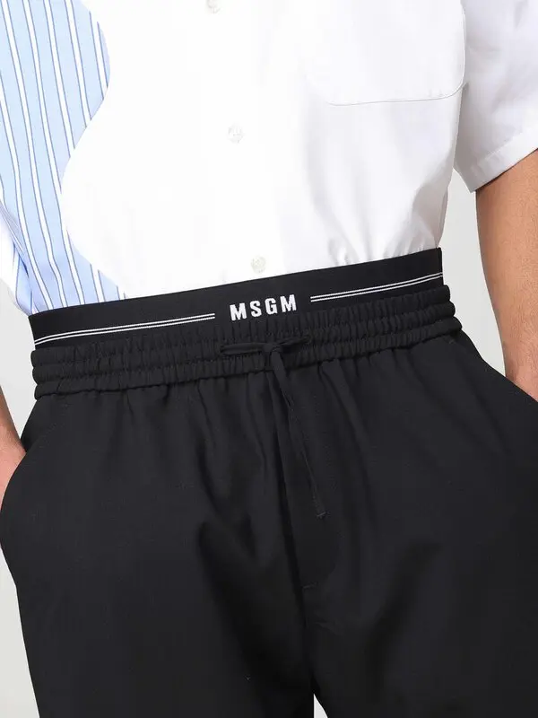 MSGM Wide-leg Trousers With Elasticated Waistband