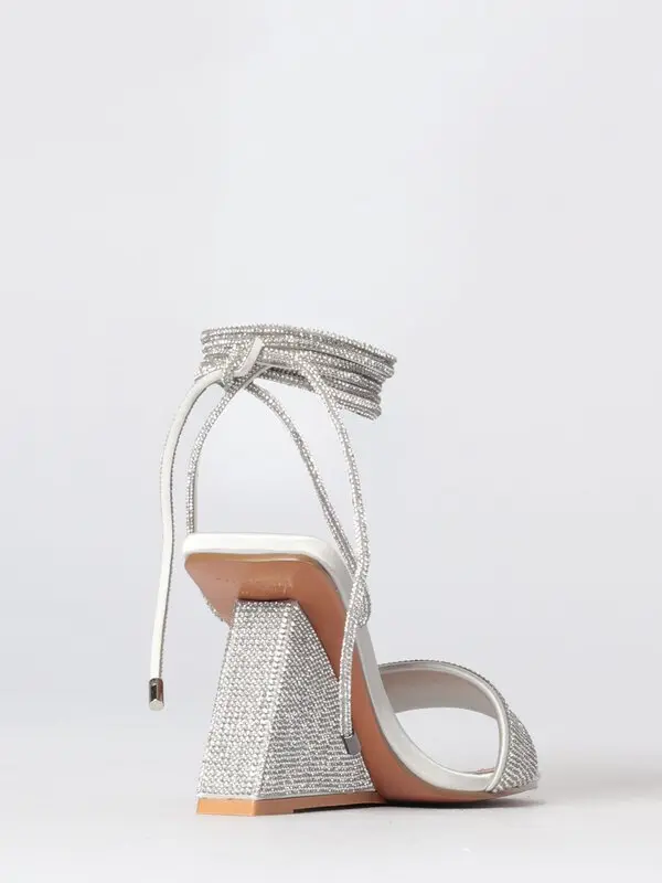 TWENTY FOURHAITCH Lezira Rhinestone Fabric Wedge Sandal