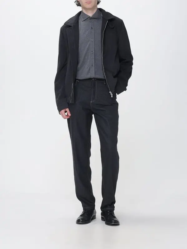 Brunello Cucinelli Five-pocket Straight-leg Jeans In Wool Felt - Grey