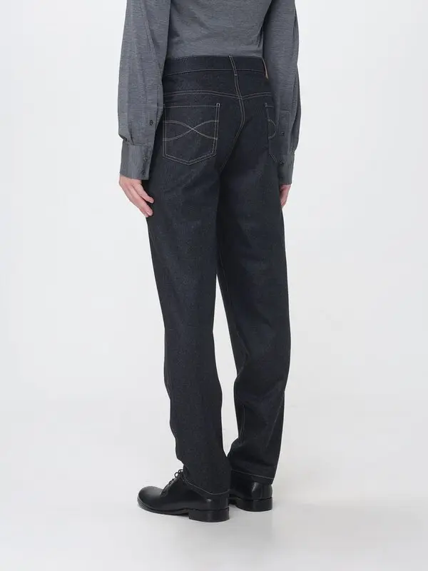 Brunello Cucinelli Five-pocket Straight-leg Jeans In Wool Felt - Grey