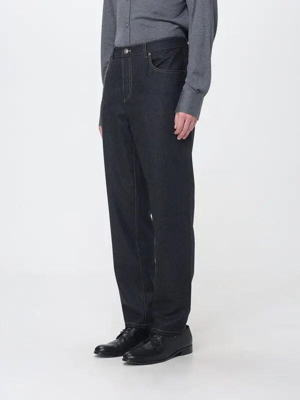 Brunello Cucinelli Five-pocket Straight-leg Jeans In Wool Felt - Grey