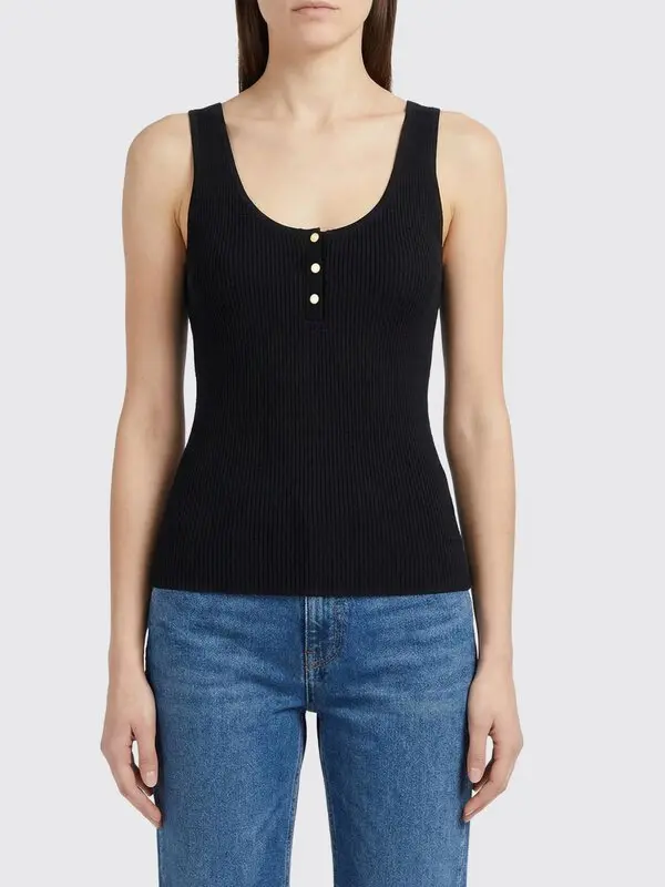 Elisabetta Franchi Ribbed Button-up Tank Top