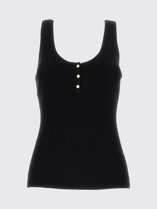 Elisabetta Franchi Ribbed Button-up Tank Top