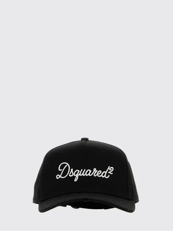 Dsquared2 Tone-on-tone Embroidered Logo Cotton Baseball Cap - Black