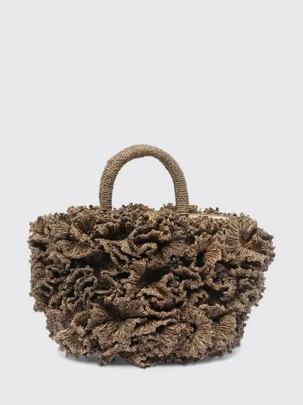IBELIV Coral Raffia Handbag - Brown