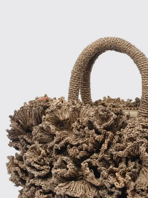 IBELIV Coral Raffia Handbag - Brown