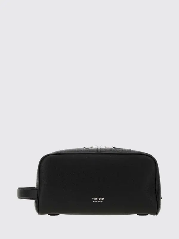 TOM FORD Calf Leather Beauty Case With Laminated Logo And Side Handle