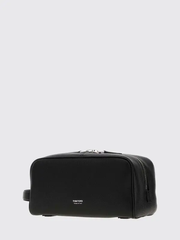 TOM FORD Calf Leather Beauty Case With Laminated Logo And Side Handle