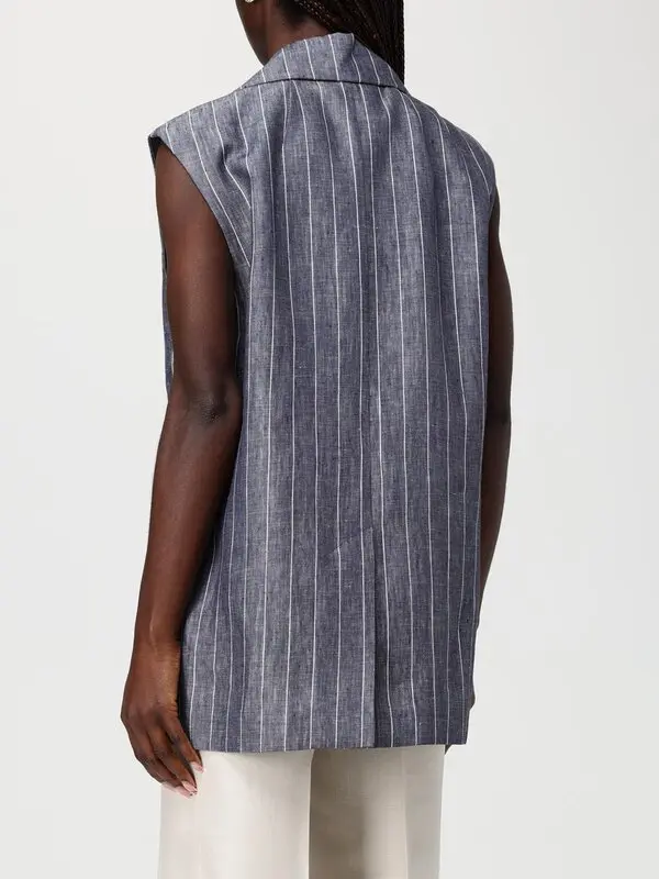Max Mara Ballò Pinstriped Linen Vest