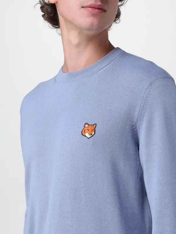 Maison Kitsuné Crew Neck Pullover - Gnawed Blue