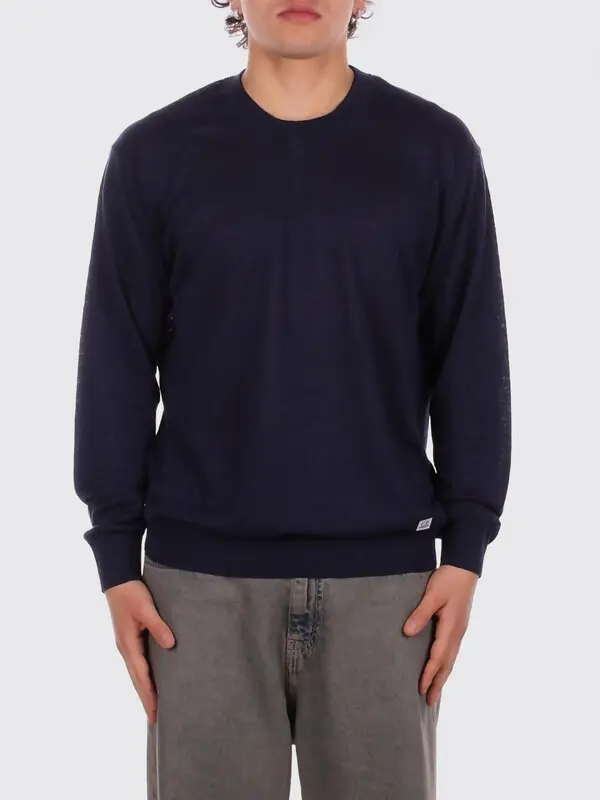 C.P. COMPANY Cotton Crew Neck Sweater - Blue
