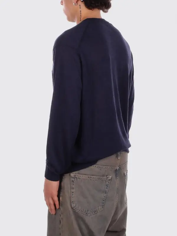 C.P. COMPANY Cotton Crew Neck Sweater - Blue