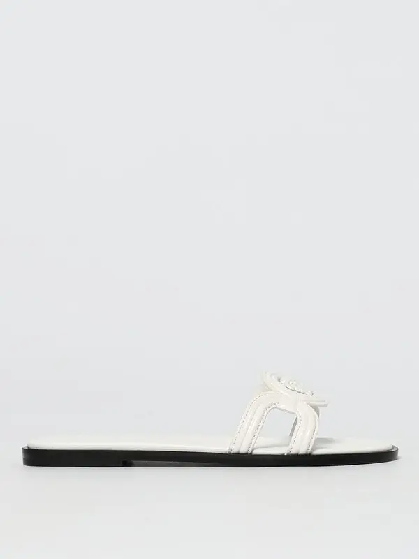 Versace Embellished Sandals - White