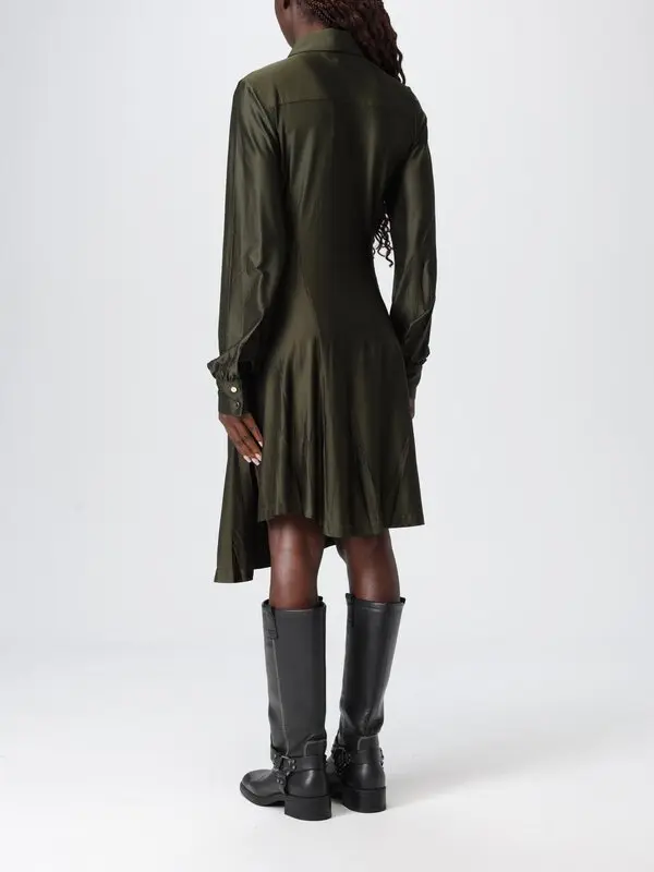 Rabanne Buttoned Draped Midi Dress
