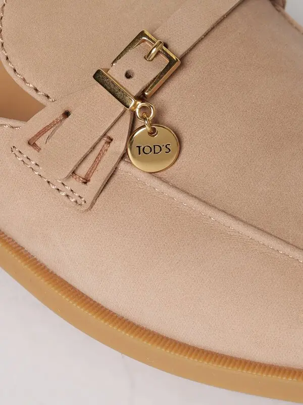 TOD'S Suede Calfskin Mules - Pink
