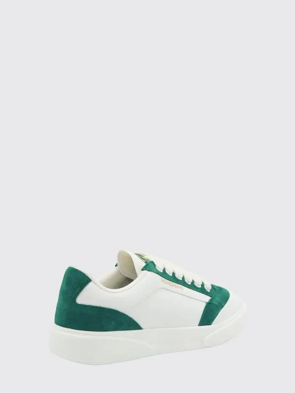 Casablanca Bi-leather And Fabric Low-top Sneakers - White