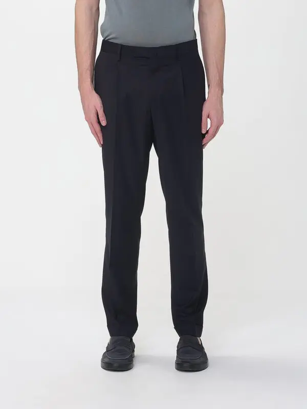 BRIGLIA 1949 Tailored Stretch Cotton Trousers - Black