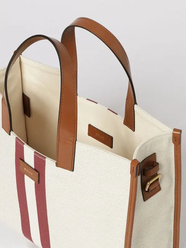 Bally Cotton Canvas And Leather Bag