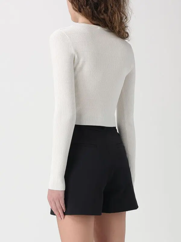 Elisabetta Franchi Cropped Ribbed Cardigan