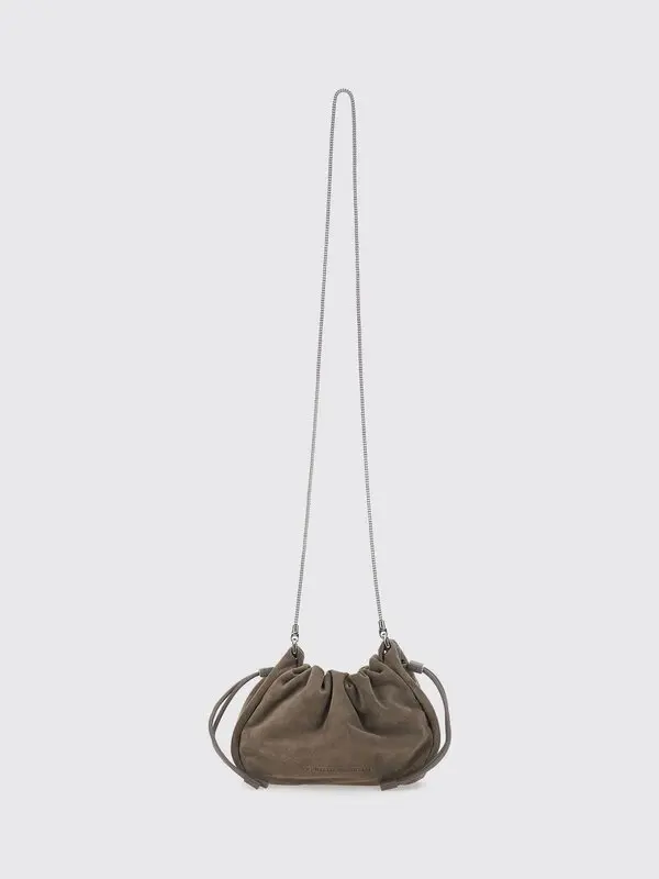 Brunello Cucinelli Suede Drawstring Bucket Bag - Brown