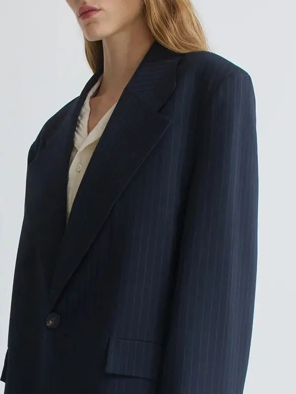 Séfr Pinstriped Oversized Blazer